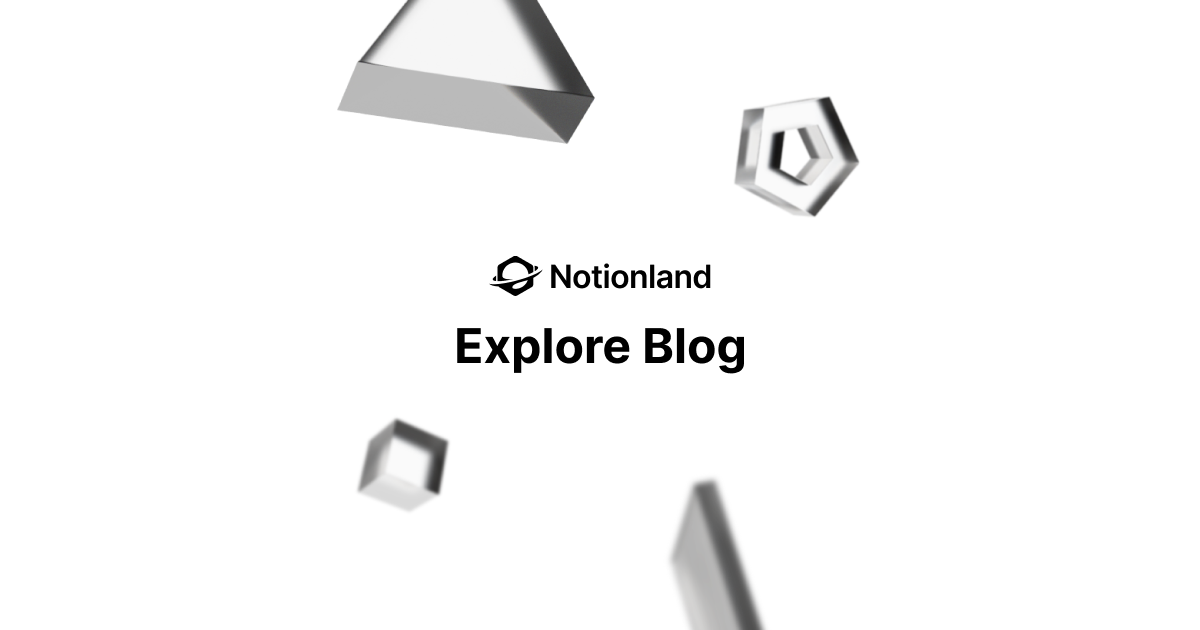 Blog - Notionland
